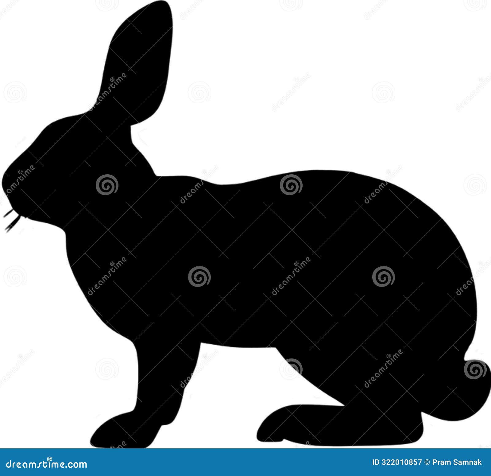 Charming Stencil Rabbit, Perfect for Creative Projects. Stock Image ...