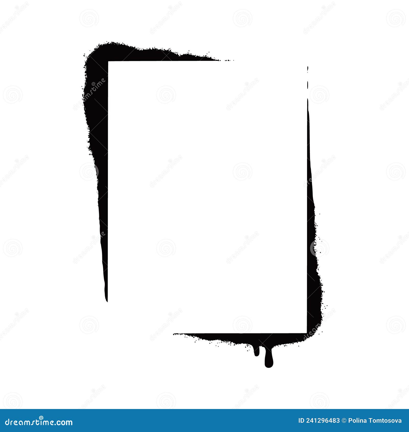 Stencil Spray Effect Paint Frame. Stock Vector - Illustration of paint ...