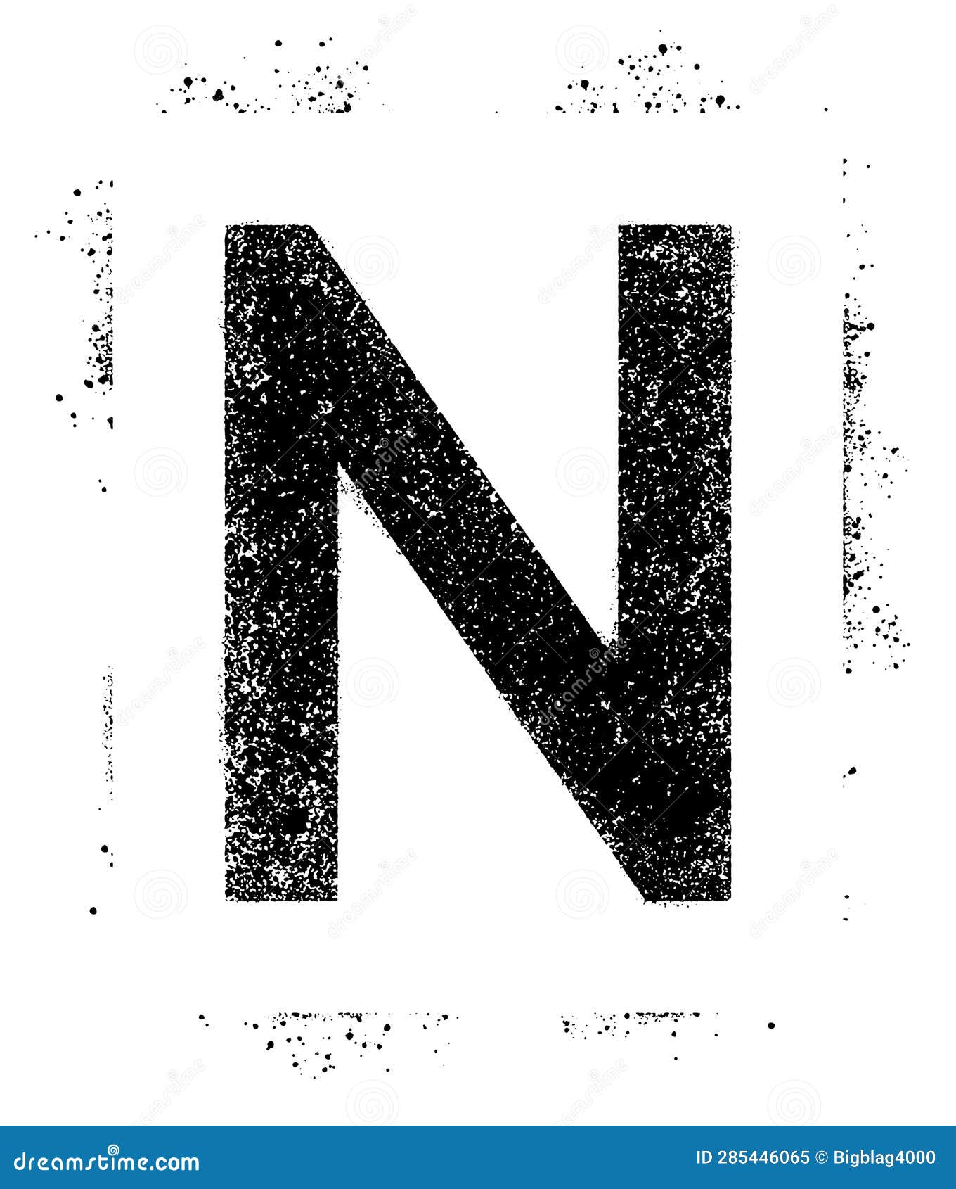 Stencil Sprayed Letter.Black Paint Art Font.Custom Font Illustration ...