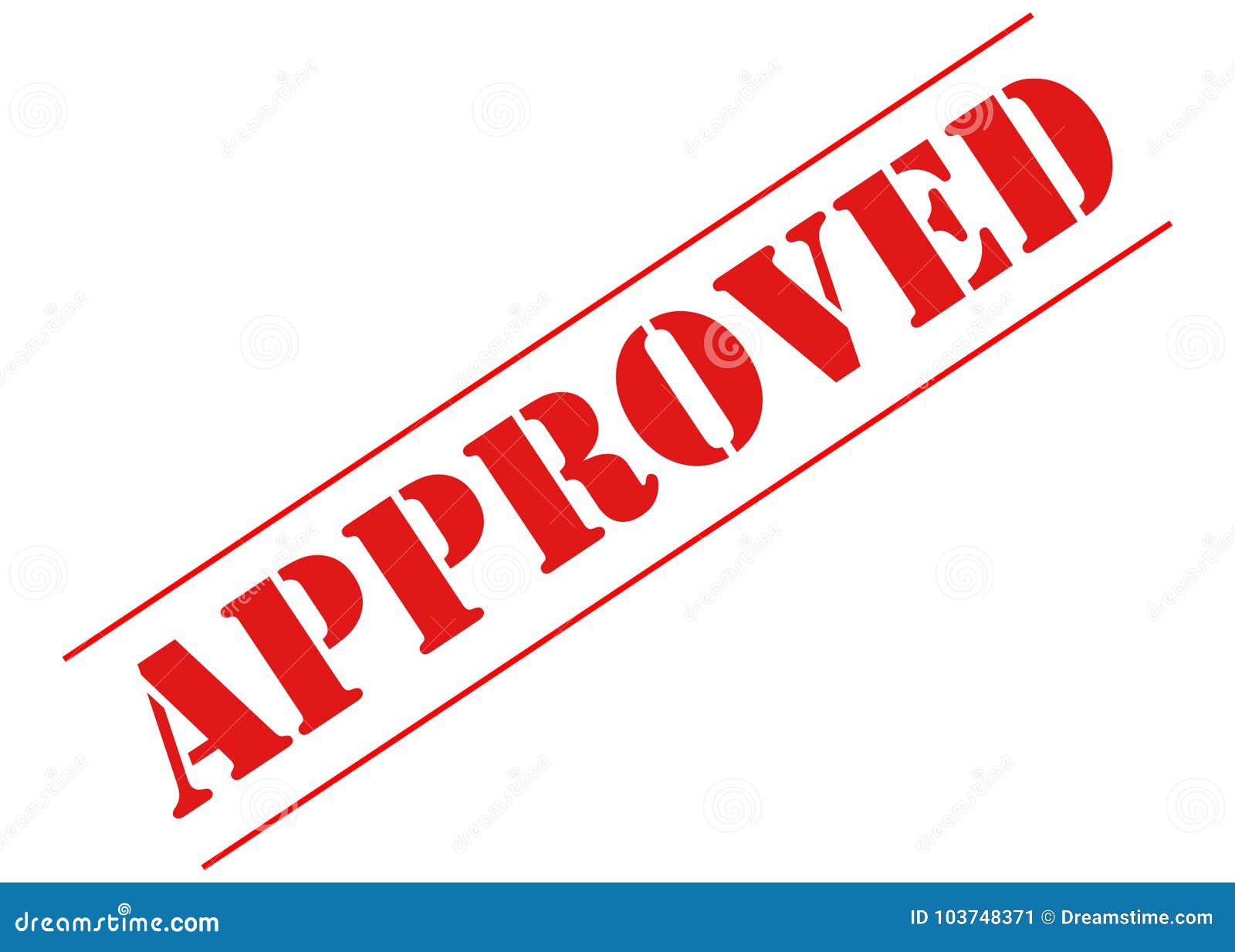 RED APPROVED STENCIL Stock Image | CartoonDealer.com #103748371