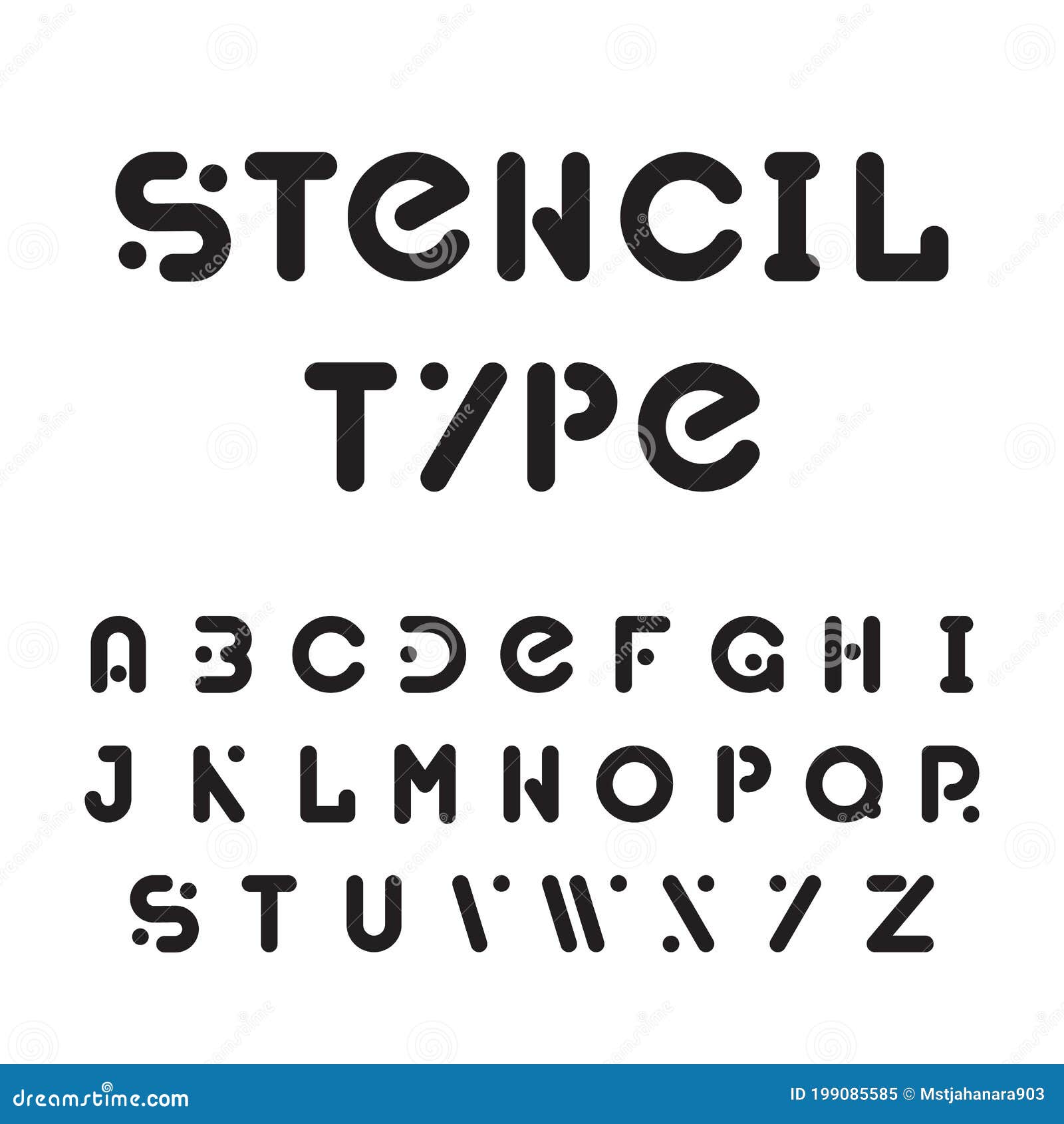 Round Alphabet Font. Playful Hand Drawn Uppercase And Lowercase Letters ...