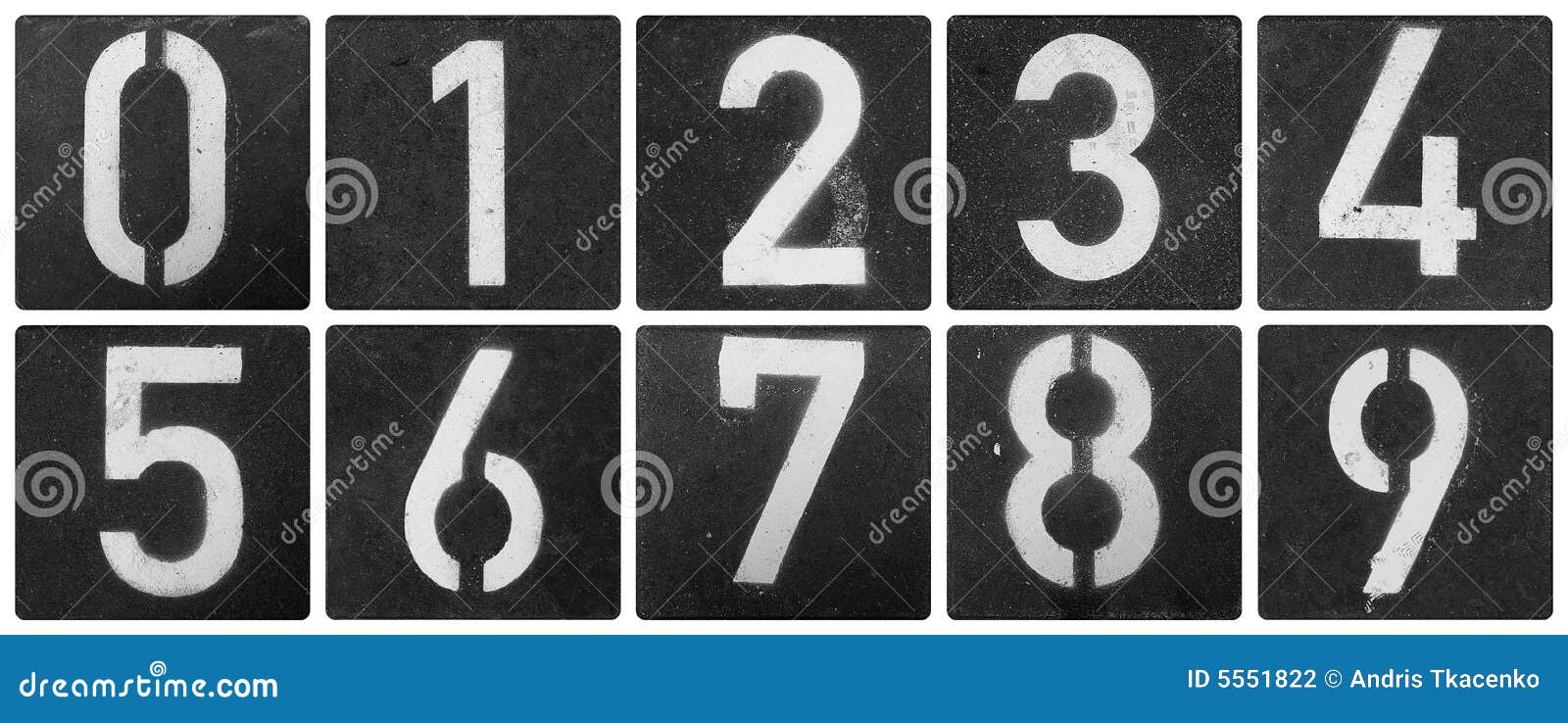Stenciled numbers stock photo. Image of total, number - 5551822