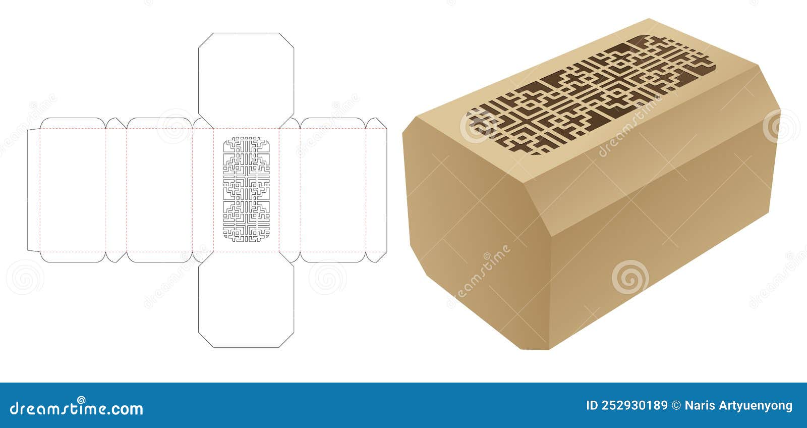 Stenciled Pattern Octagonal Box Die Cut Template and 3D Mockup Stock ... Stenciled Pattern Octagonal Box Die Cut Template and 3D Mockup Stock ...