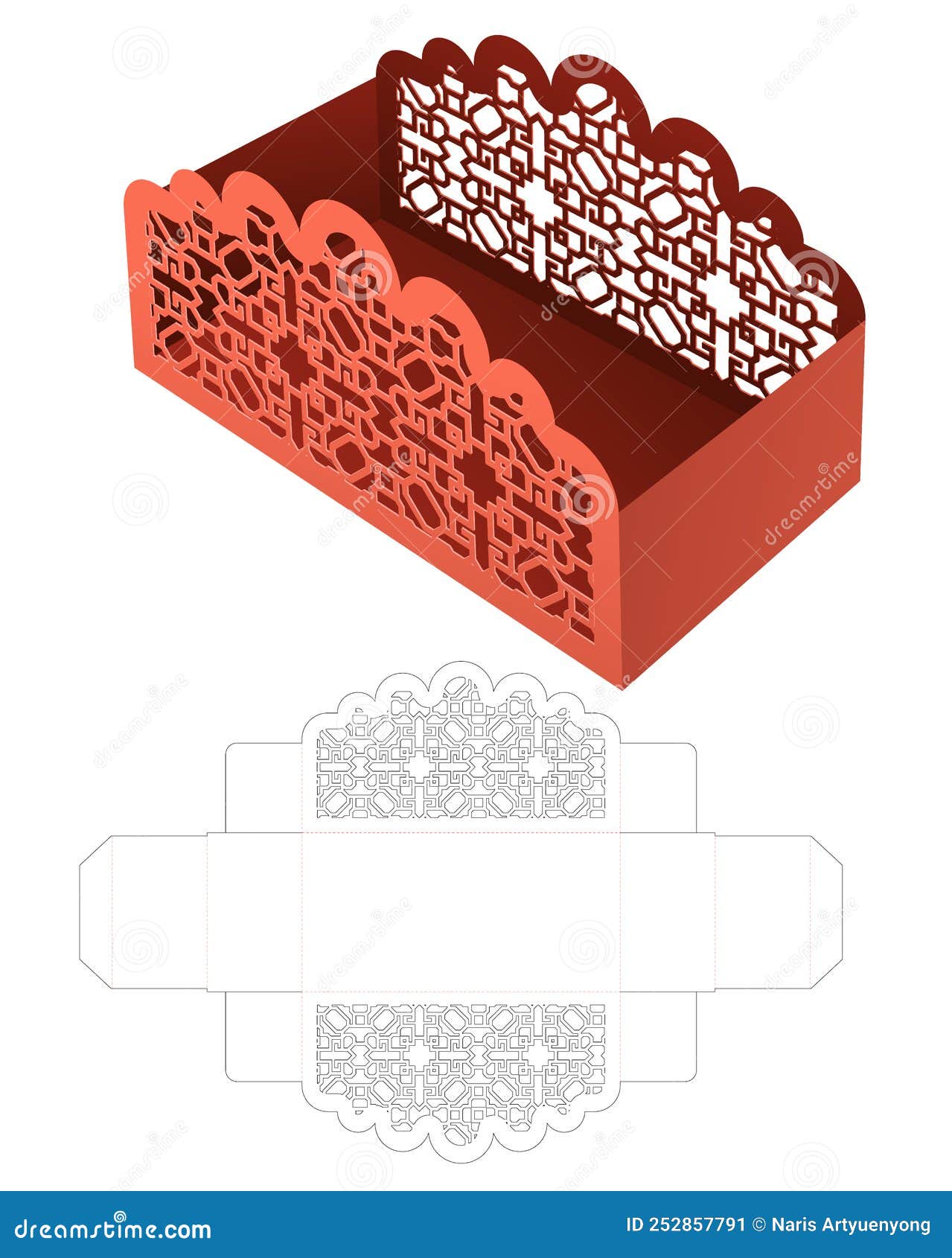 Hexagonal Snack Box With 2 Flips And Display Window Die Cut Template ...