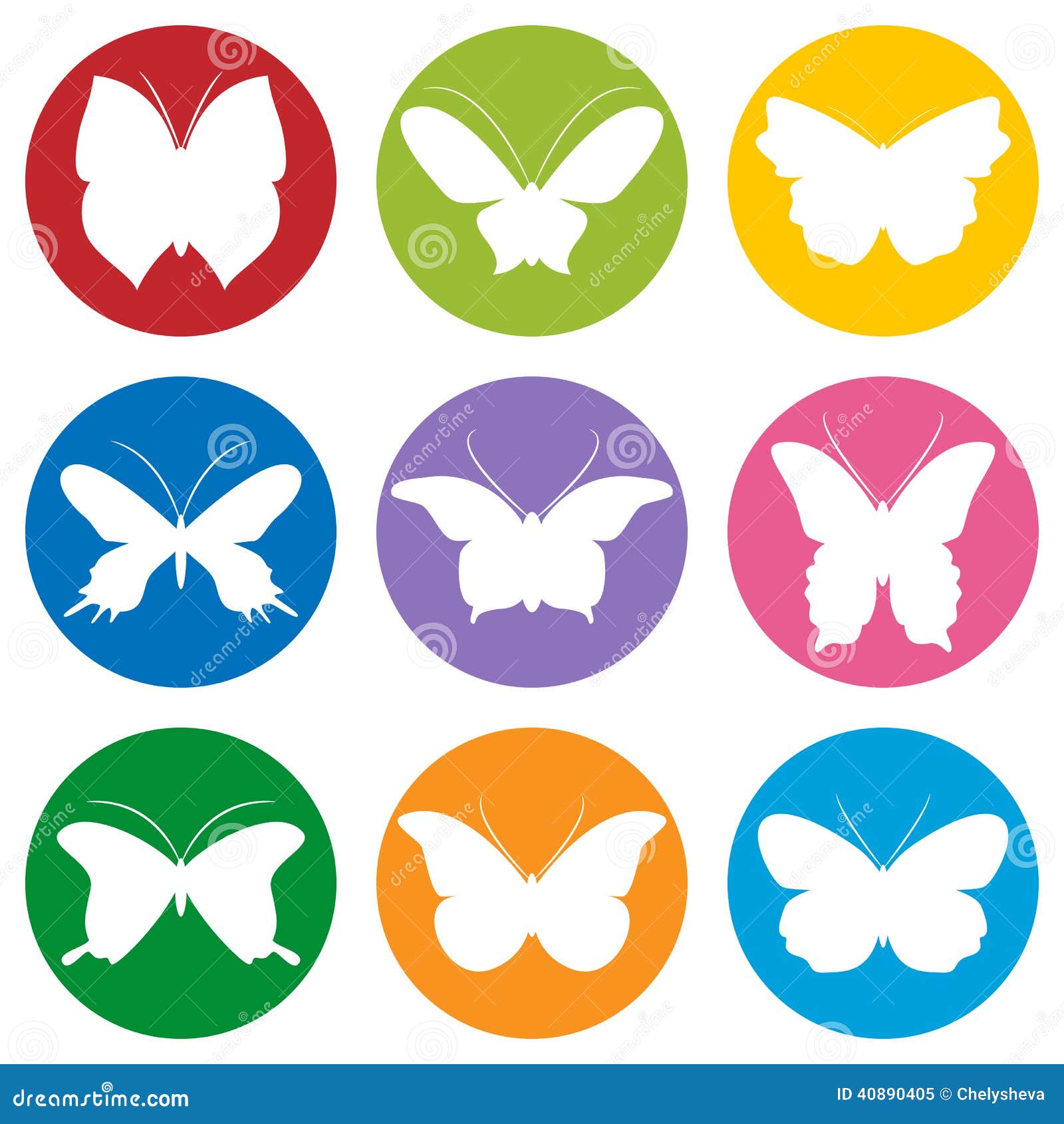 Stencils stock vector. Illustration of blue, butterfly - 40890405
