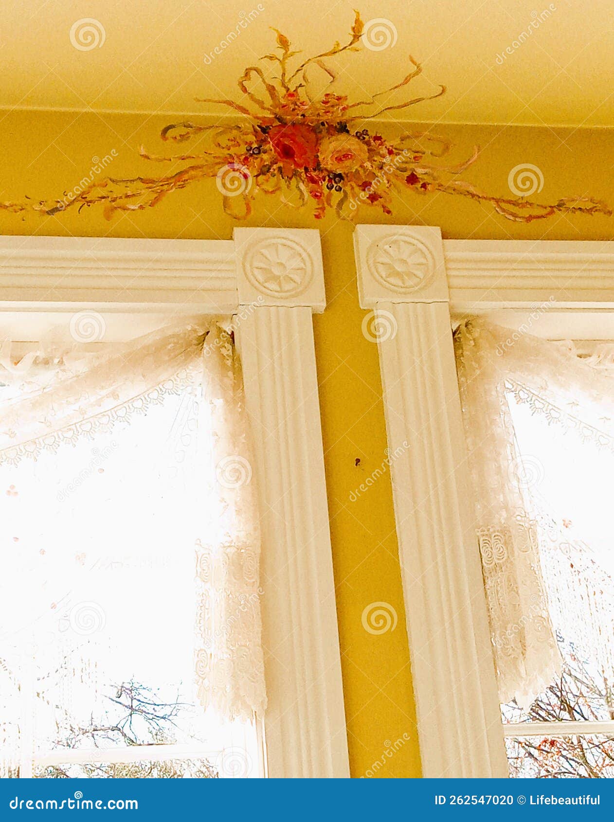 Stencils and lace stock photo. Image of room, yellow - 262547020