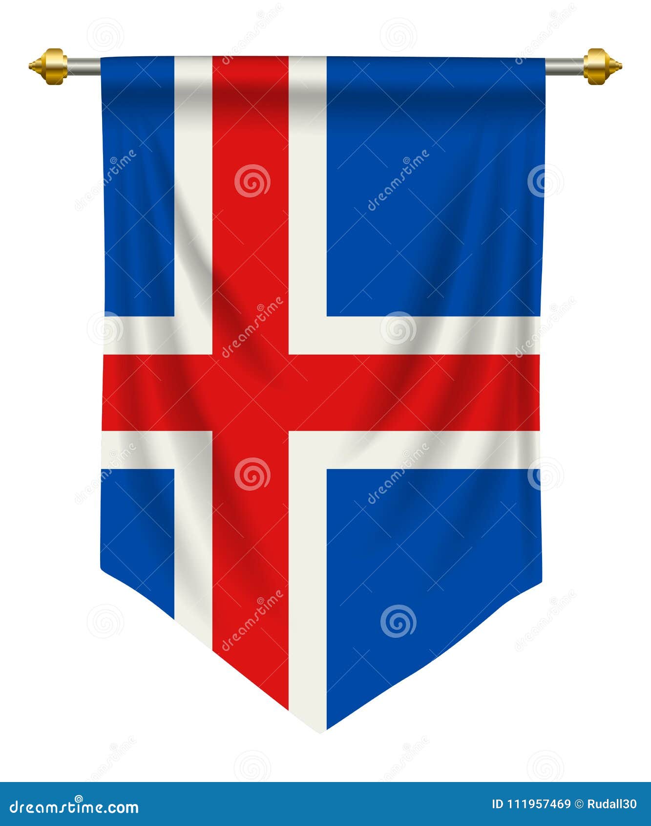 Stendardo dell'Islanda illustrazione vettoriale. Illustrazione di ...