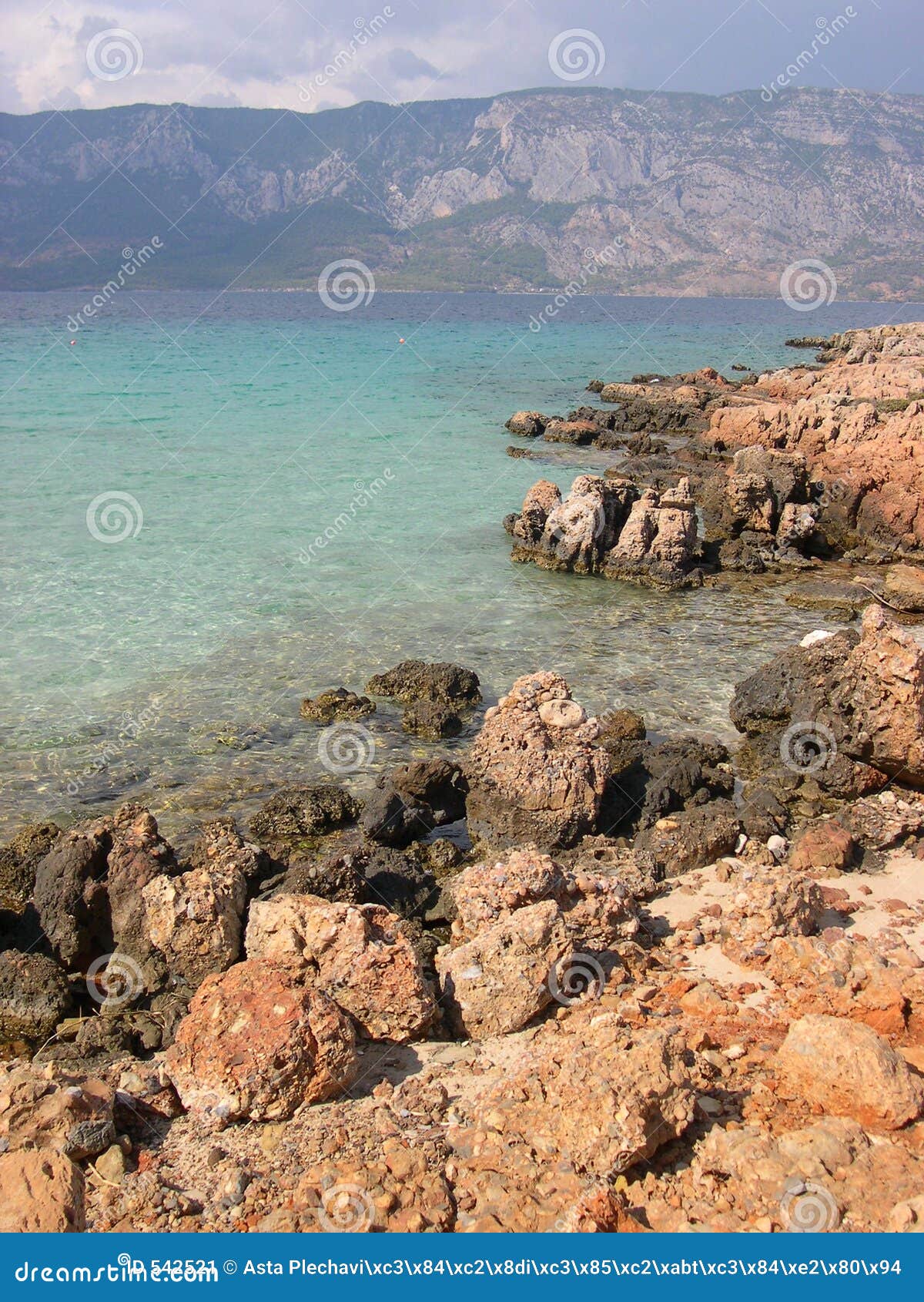 Stenig strand fotografering för bildbyråer. Bild av semester - 542521