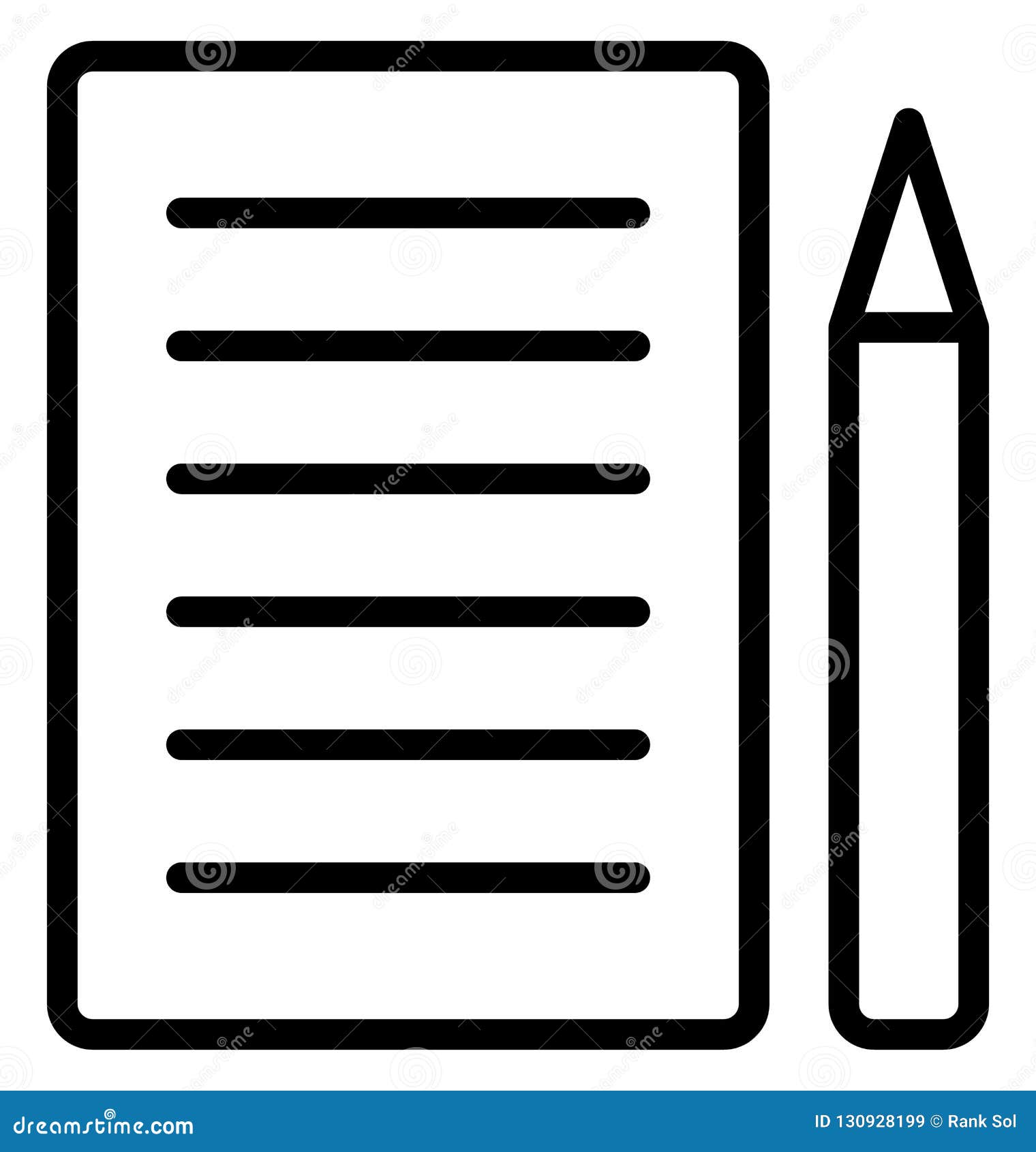 Steno Pad Isolated Line Vector Icon that Can Be Easily Modified or ...
