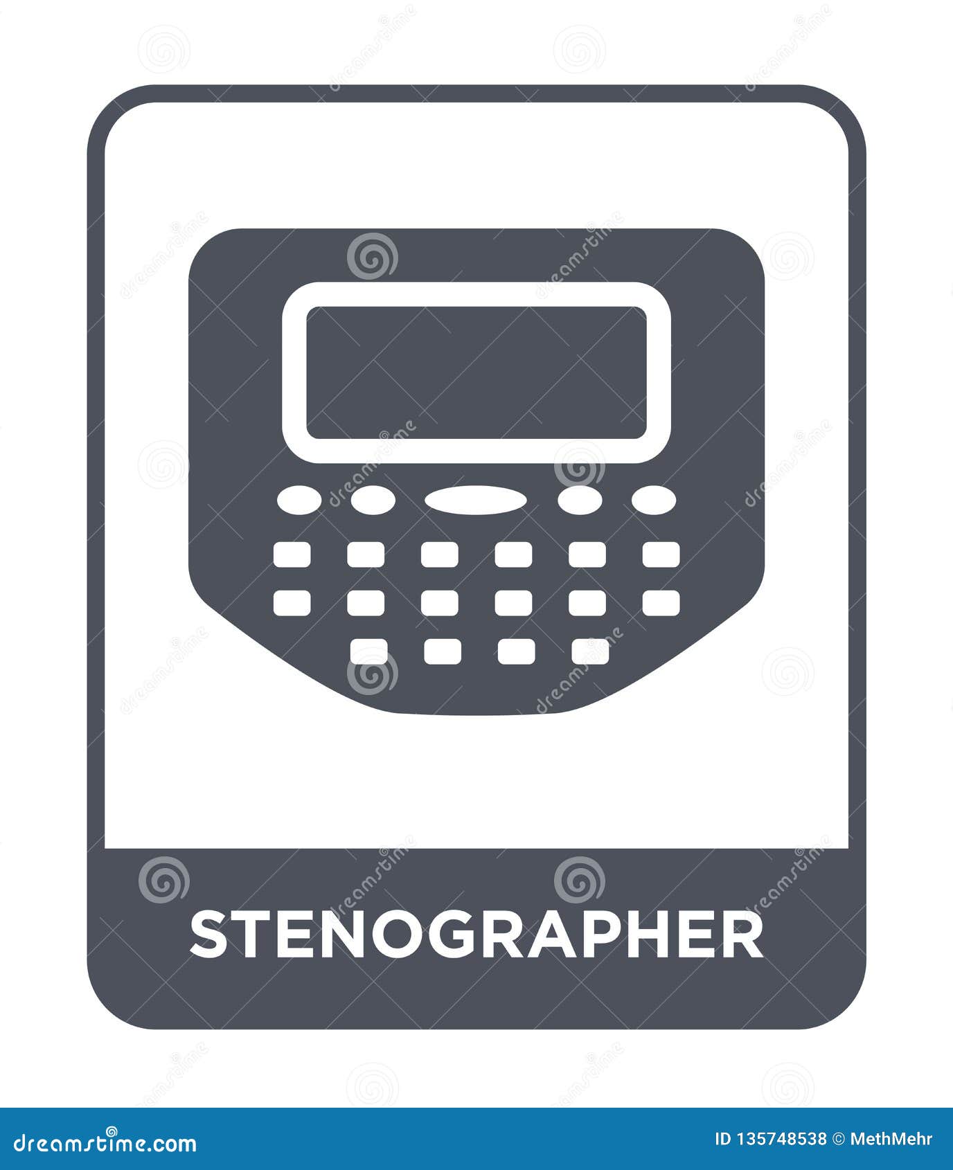 Stenographer Icon. Trendy Stenographer Logo Concept On White Background ...