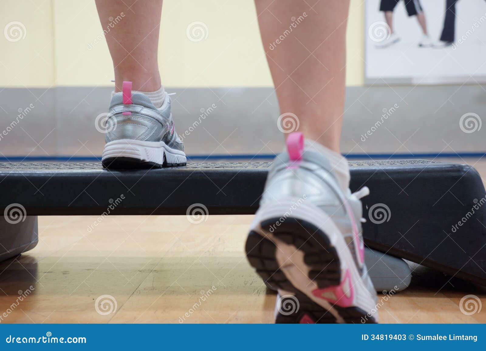 Step aerobic stock image. Image of exercising, exercise - 34819403