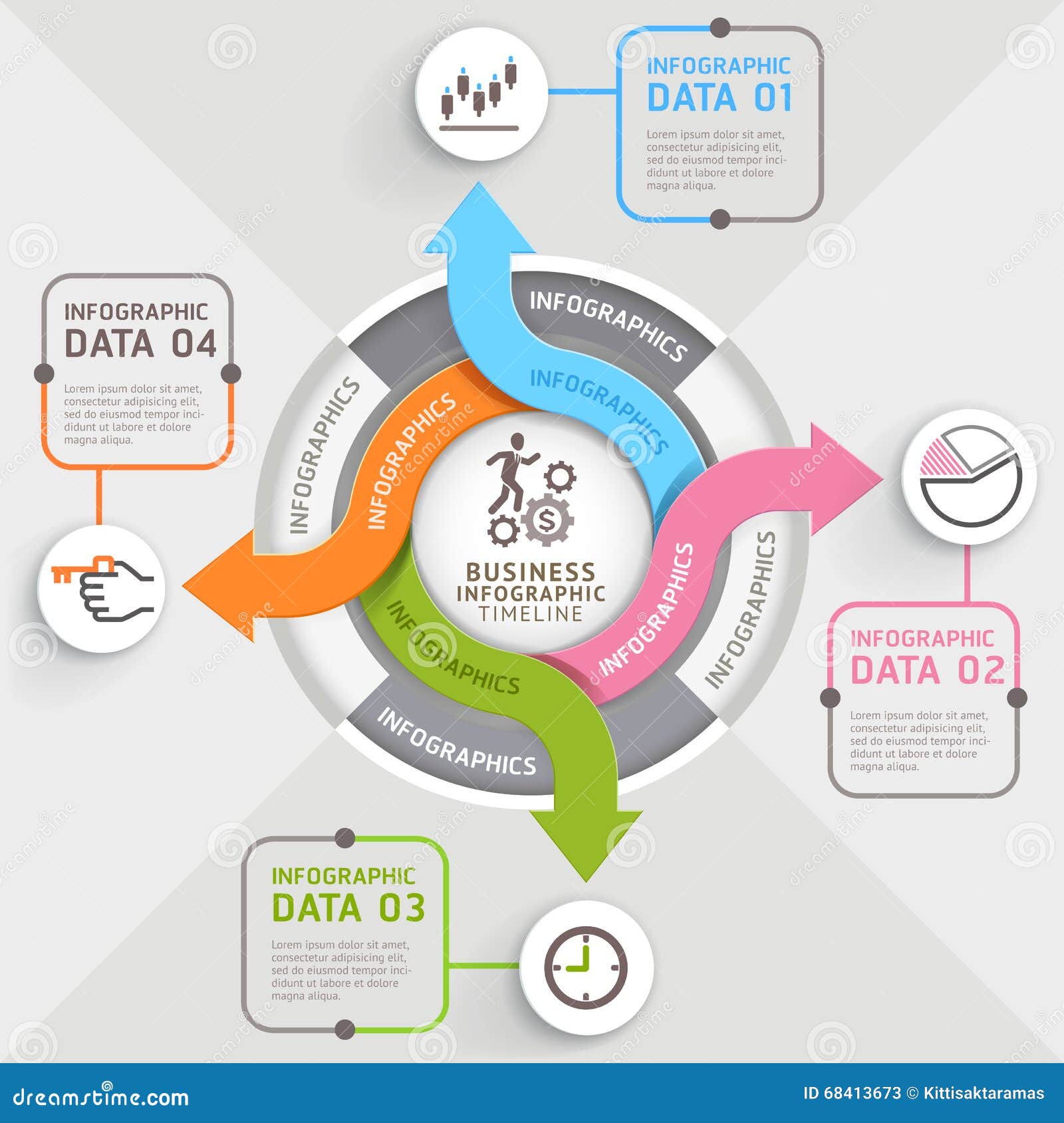 Circle Infographics Of Key Success Factors Cartoon Vector ...