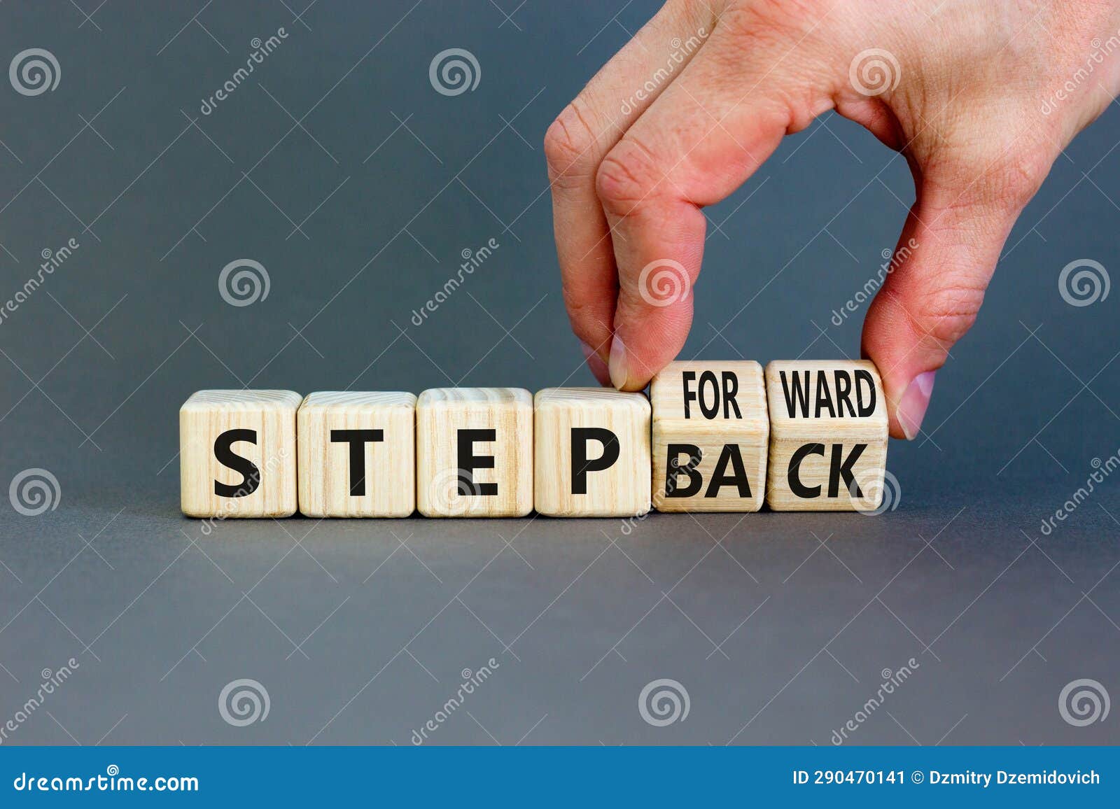 Step Back Or Forward Symbol. Concept Words Step Back Step Forward On ...