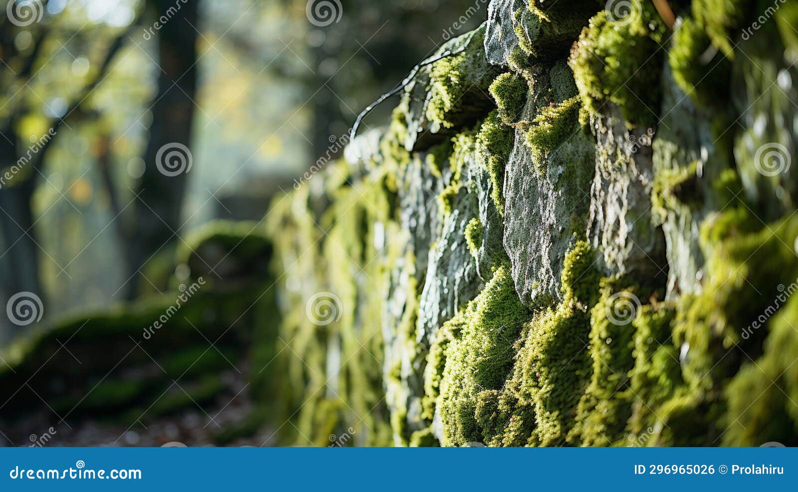 Lichen Covered Ancient Stone Wall Stock Illustration - Illustration of ...