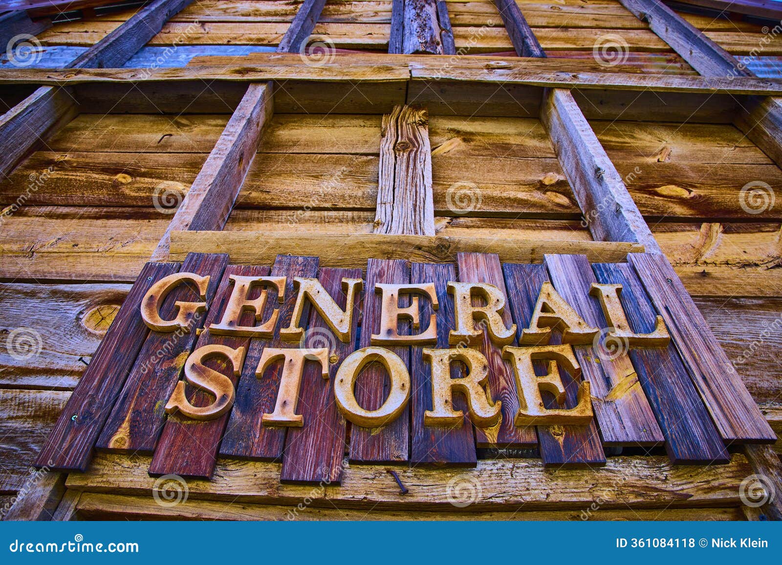 Rustic General Store Facade in Nelson Nevada Low Angle View Stock Photo ...
