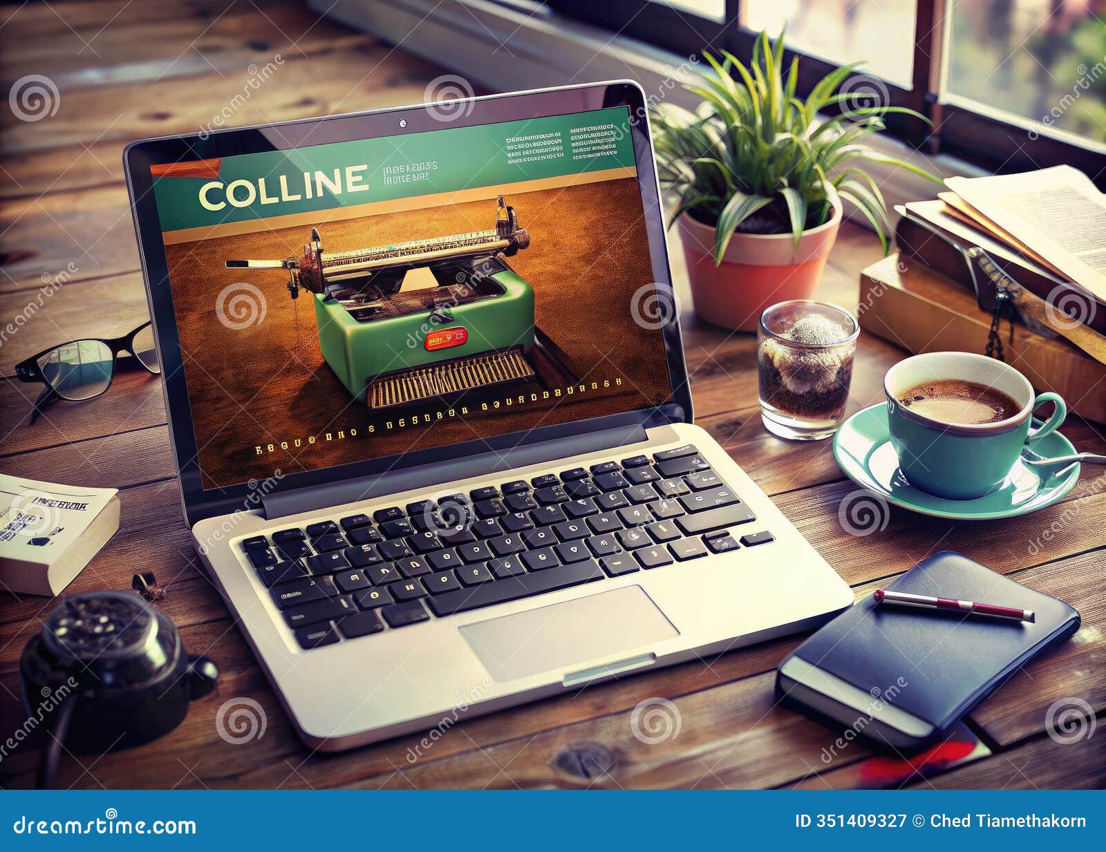 Elegant OnePage Vintage Website Template Mockup Classic Web Design ...