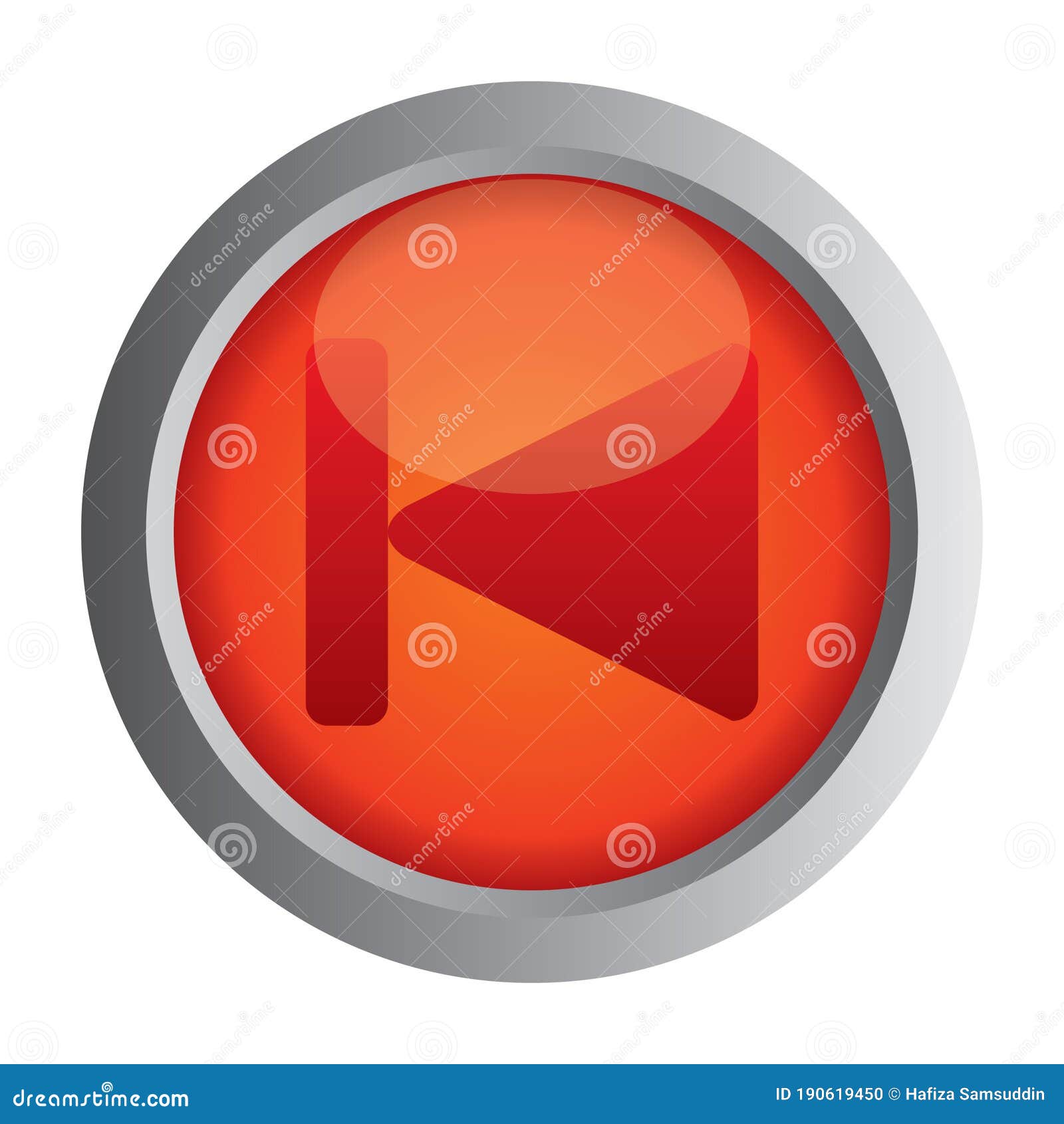 Step Backward Button. Vector Illustration Decorative Design Stock ...