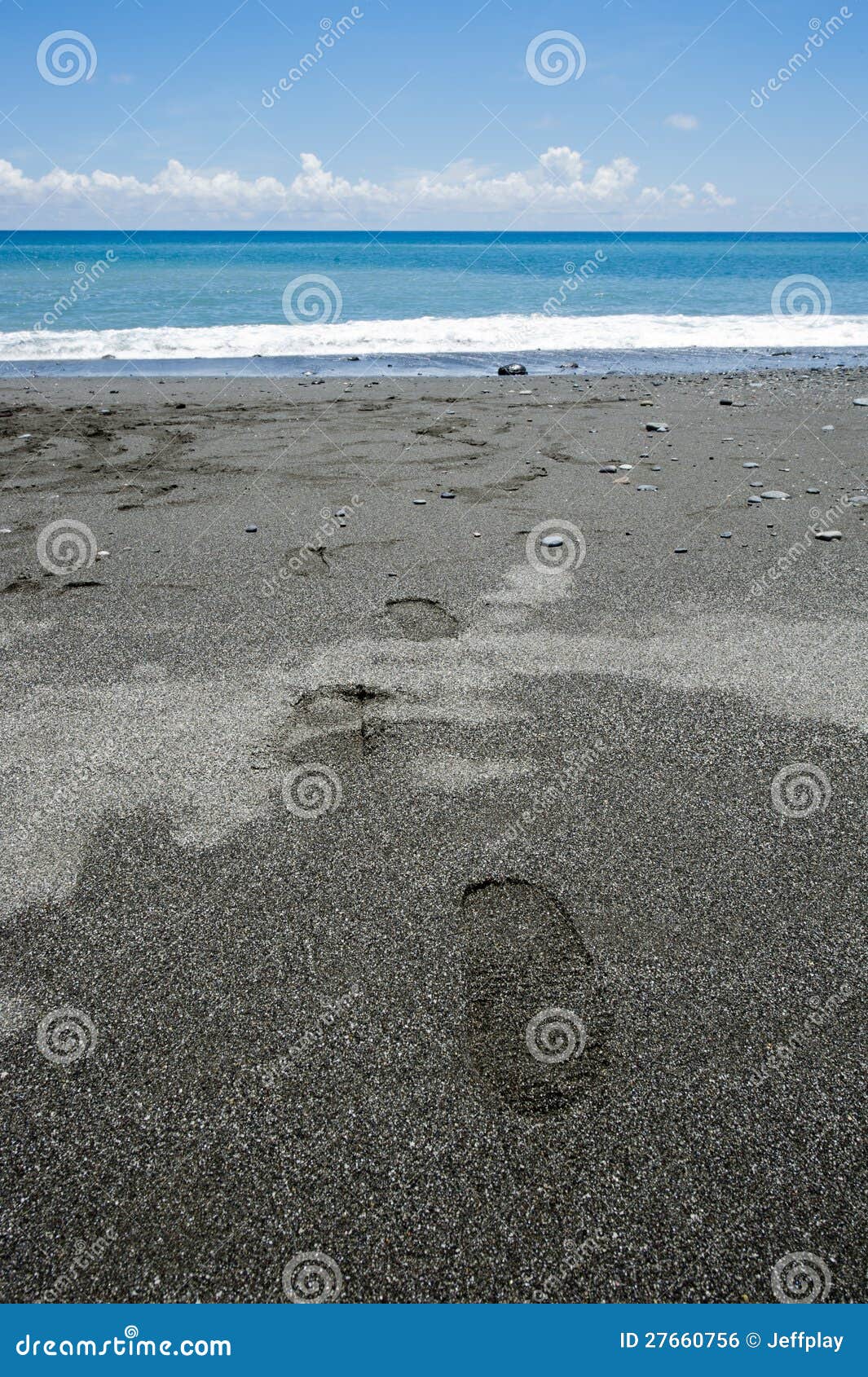 Step on the Beach with Blue Ocean Stock Photo - Image of ocean, wave ...