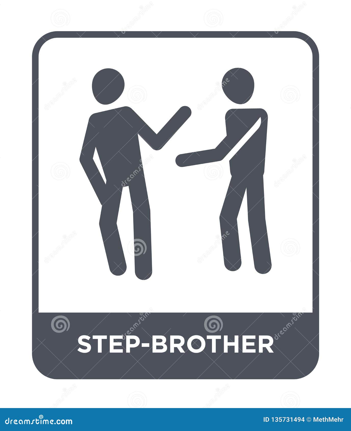 Step-brother Icon in Trendy Design Style. Step-brother Icon Isolated on ...