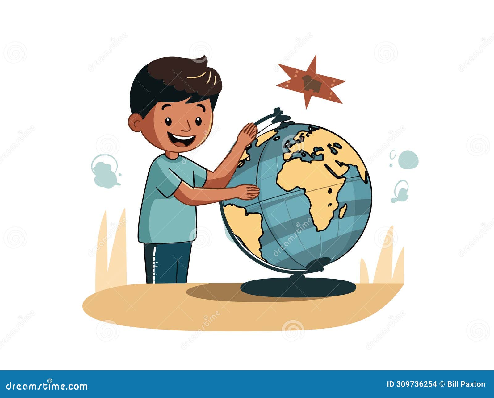 Illustration of Geography Class in Session Stock Vector - Illustration ...