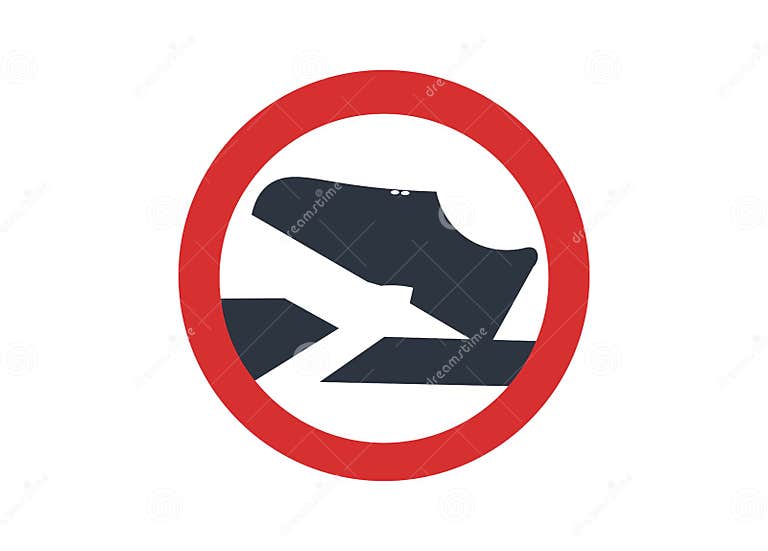 Step Carefully Onto the Escalator Icon Vector. Stock Vector ...