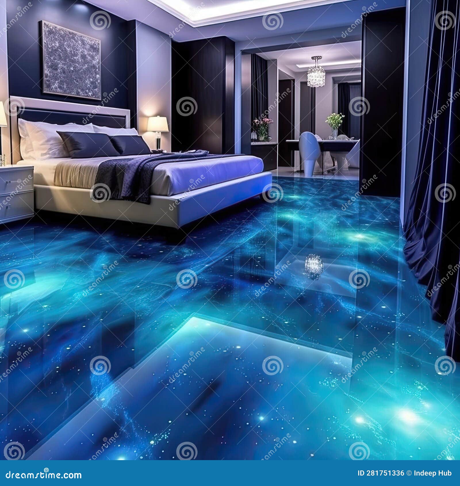 Celestial Cosmos: 3D Epoxy Floors Transforming Spaces into Night Sky Wonderland Stock ...