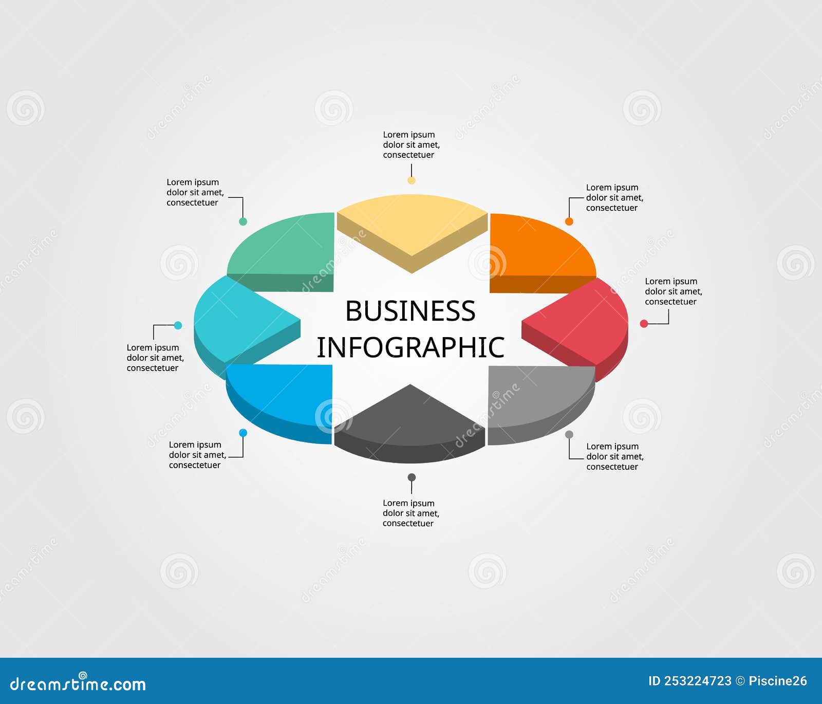 Step Chart Template for Infographic for Presentation for 8 Element ...