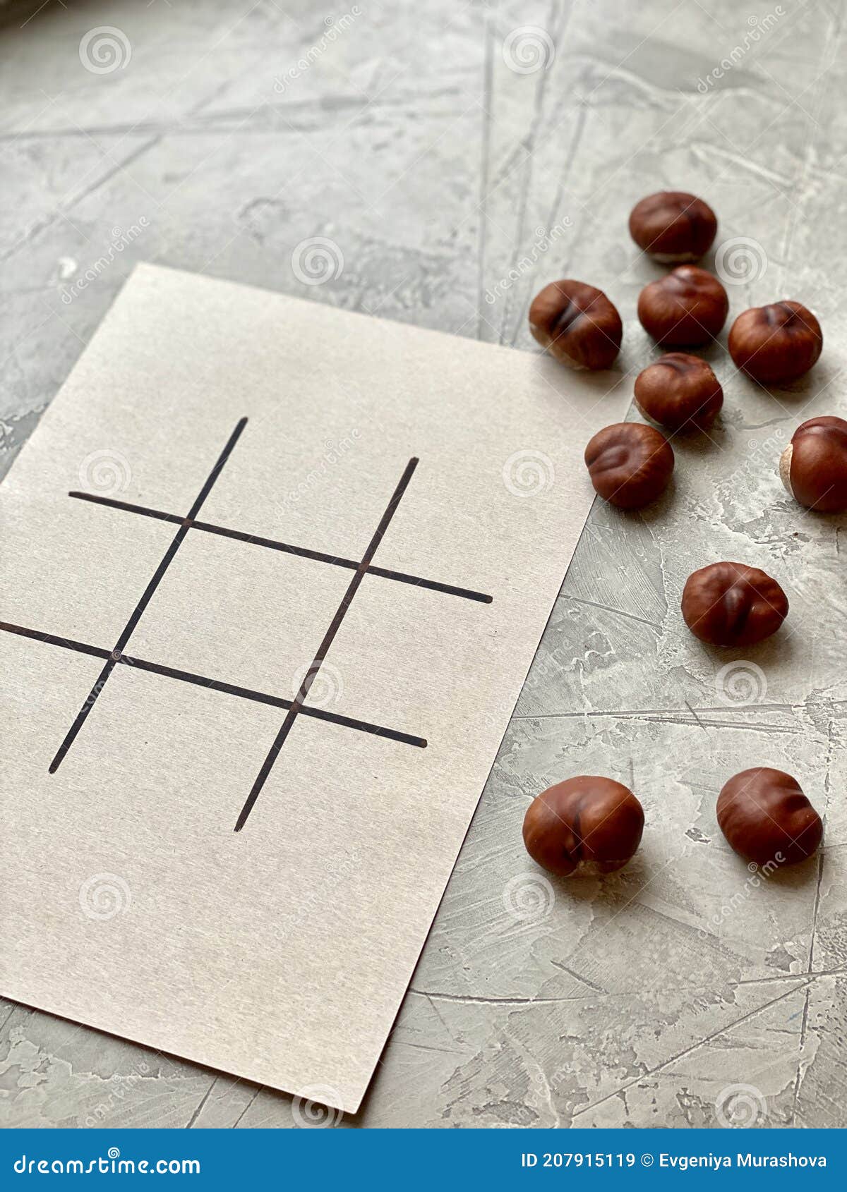 Step by Step, Children S Creativity, Game TIC TAC Toe of Chestnuts ...