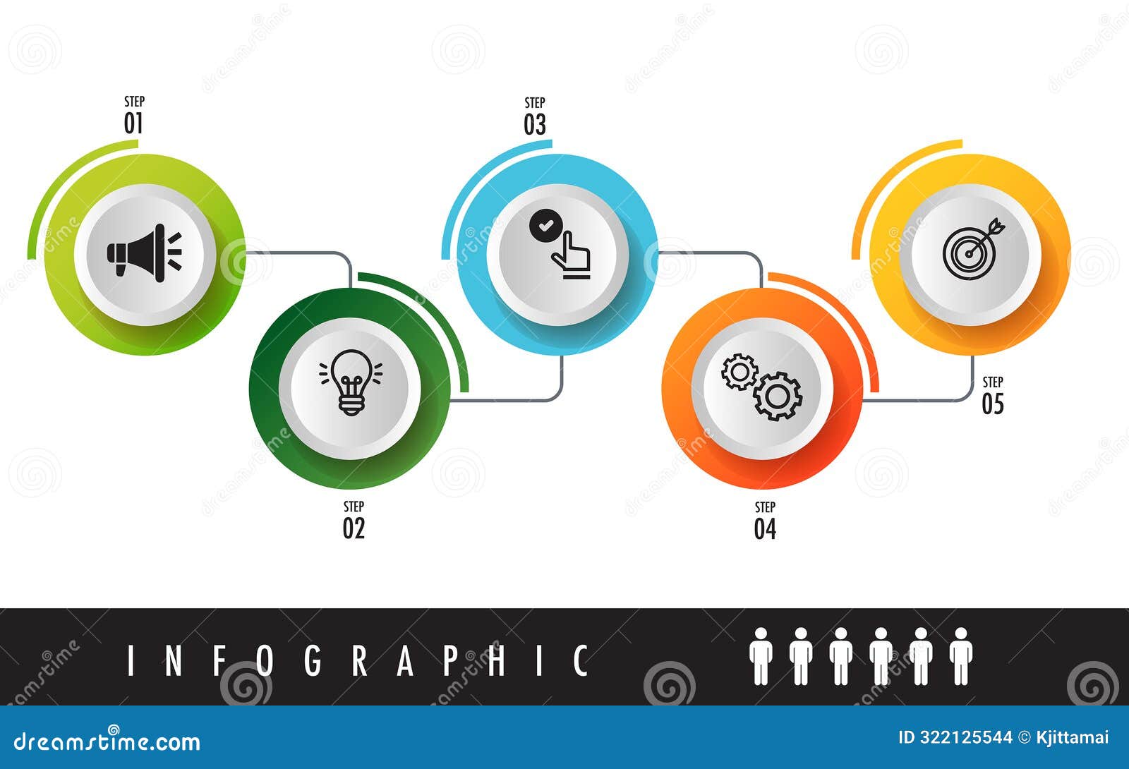 5 Step Circle Develop a Structured Circle Infographic Template Stock ...