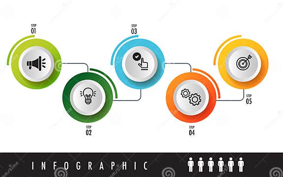 5 Step Circle Develop a Structured Circle Infographic Template Stock ...