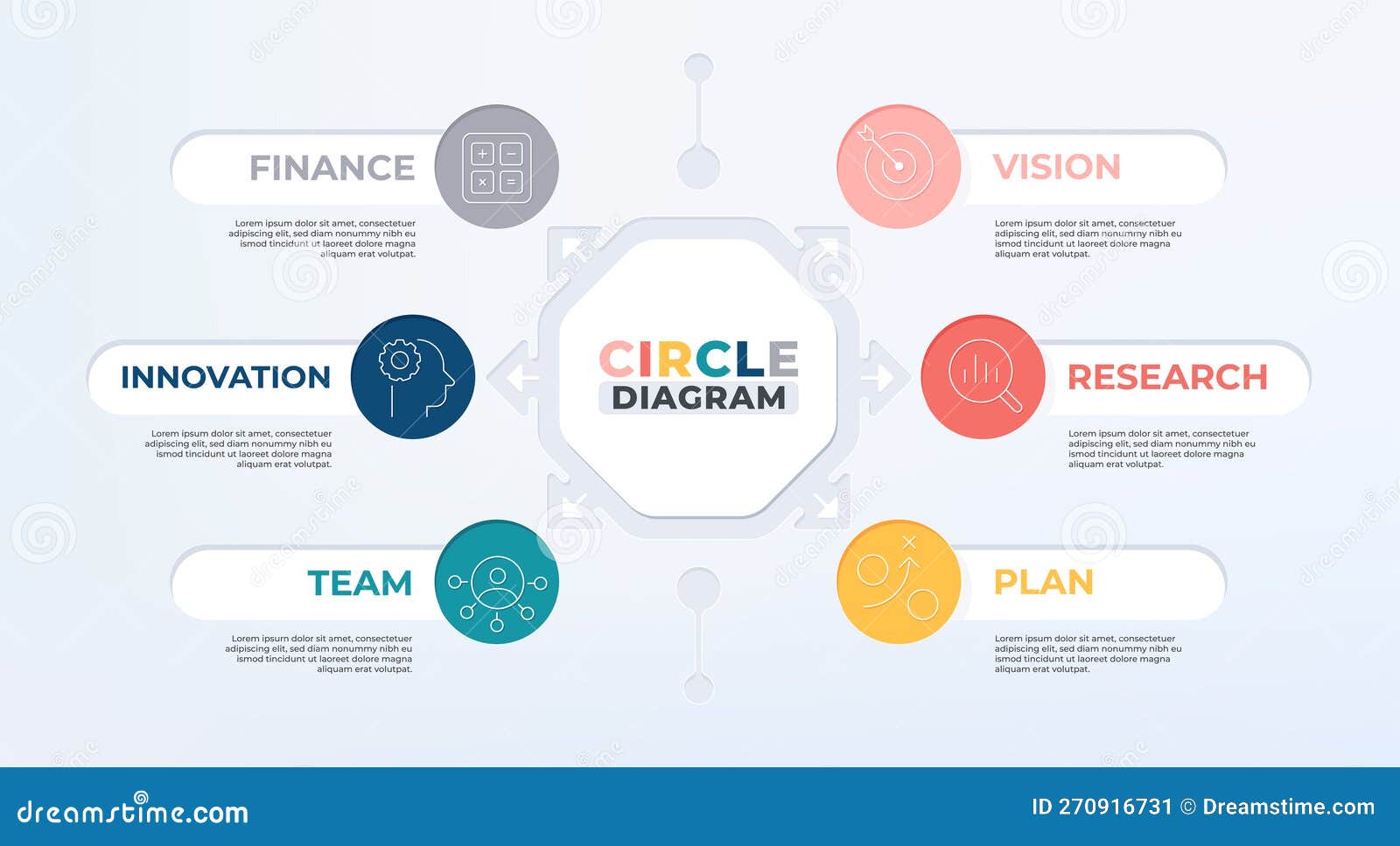 6 Step Circular Diagram Template. Business Circular Infographic Stock ... 6 Step Circular Diagram Template. Business Circular Infographic Stock ...