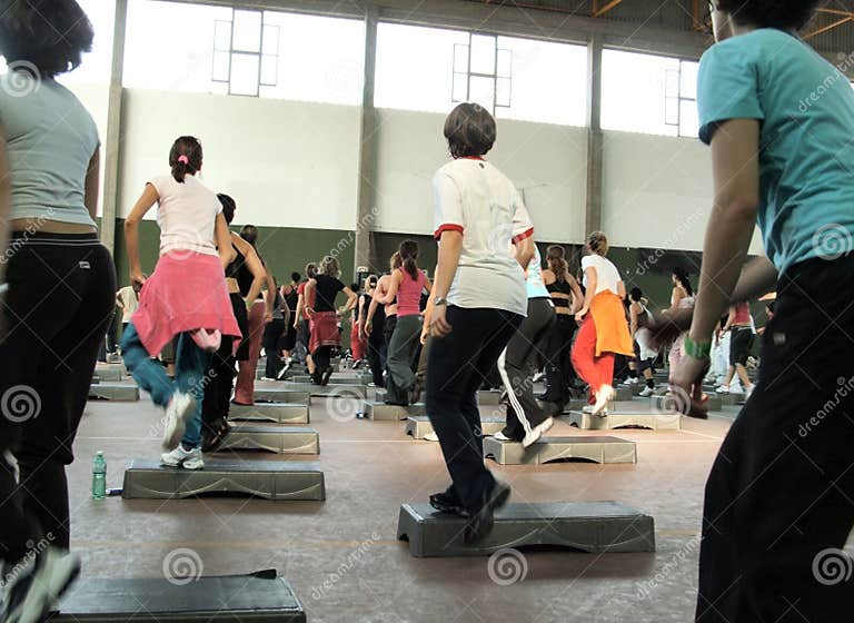 Step class stock photo. Image of young, healty, woman - 1956550
