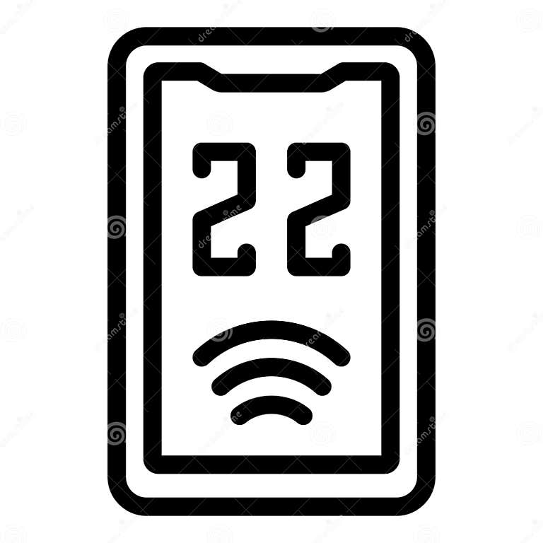 Step Counter Device Icon Outline Vector. Smart Pedometer App Stock ...