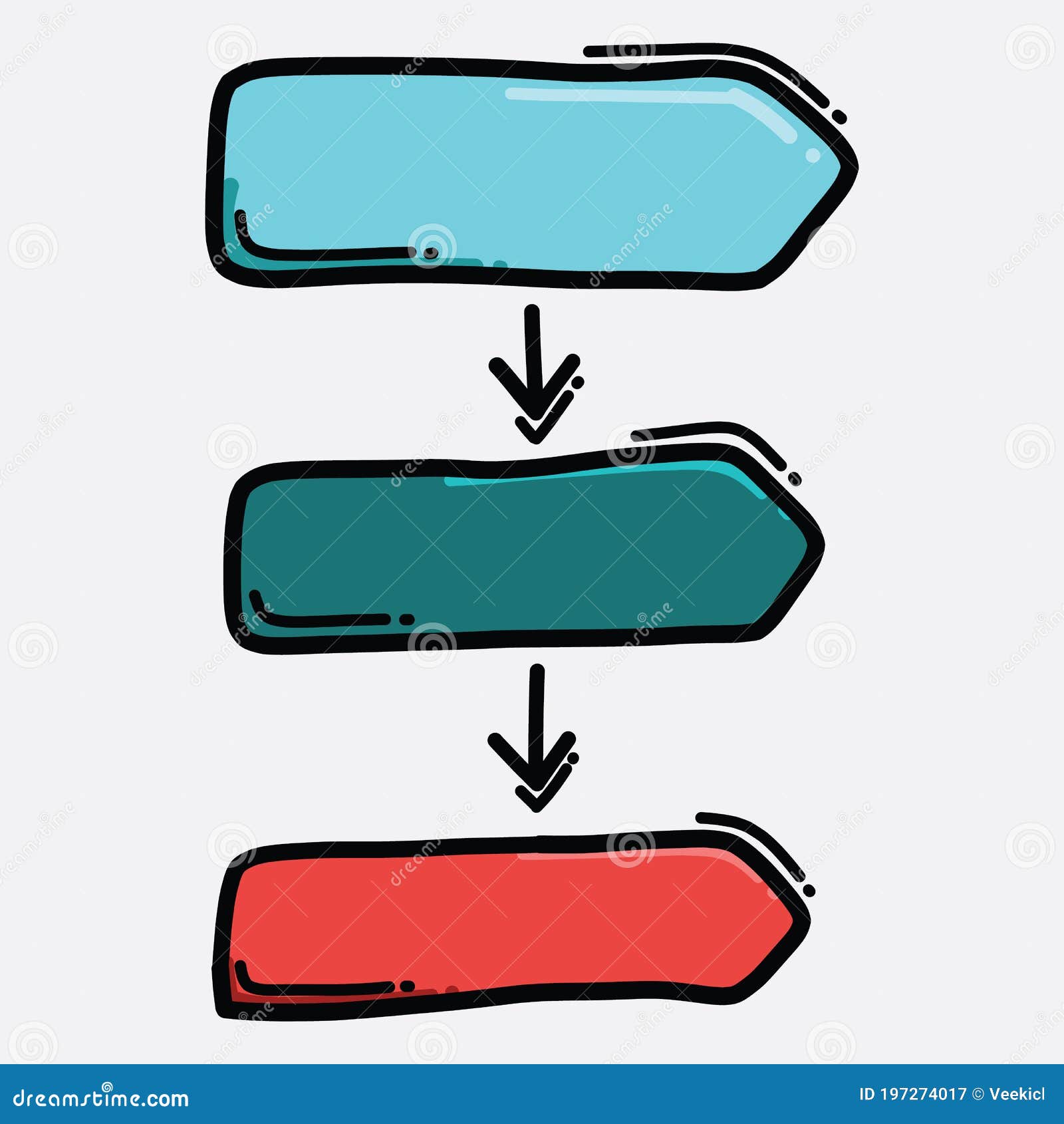 Step Development Color Vector Icon. Drawing Sketch Illustration Hand ...