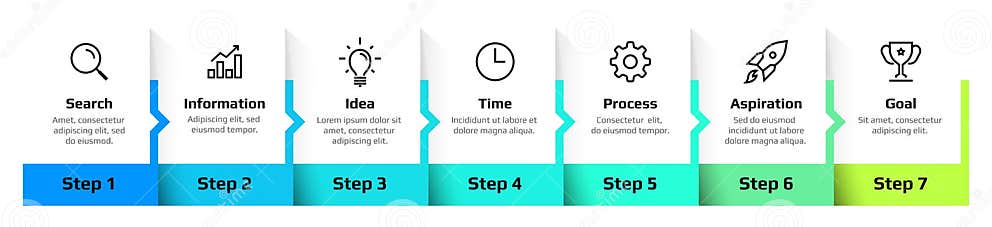 Step Diagram. Flowchart Infographic, Sequence of Business Process ...