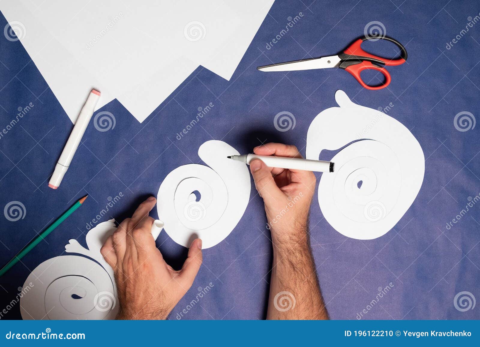 Paper Ghost, A Scary Handmade Monster With A Black Cupcake On An Orange ...