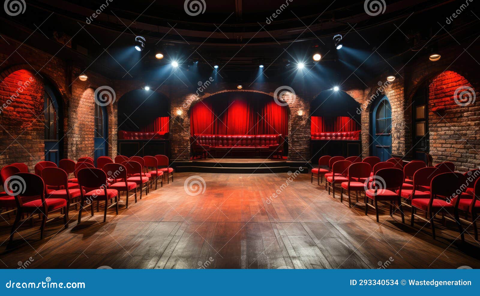 An Empty Concert Room with Rows of Chairs, Awaiting the Music and the ...