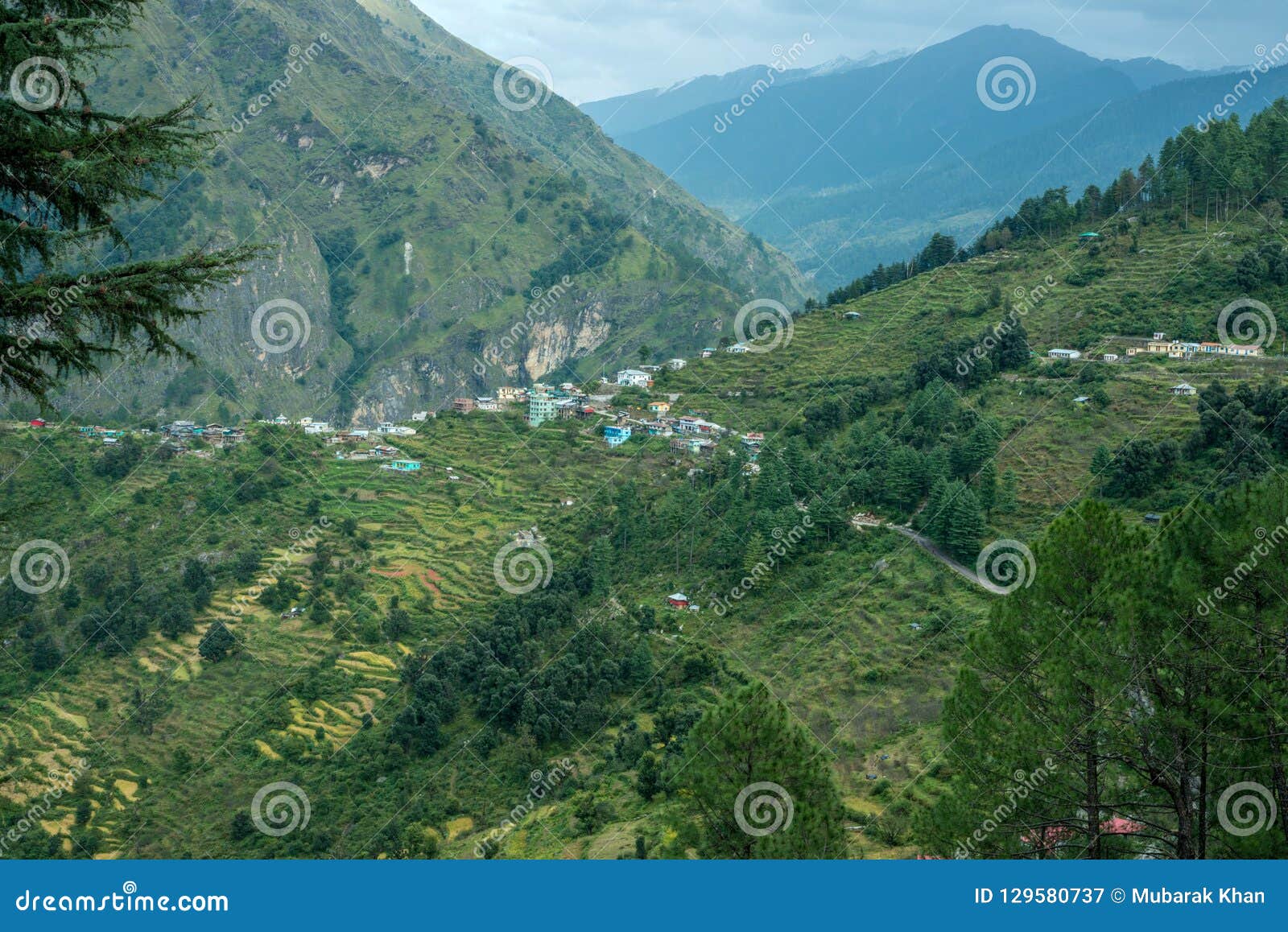 Step Farming in Mountains stock image. Image of mountain - 129580737