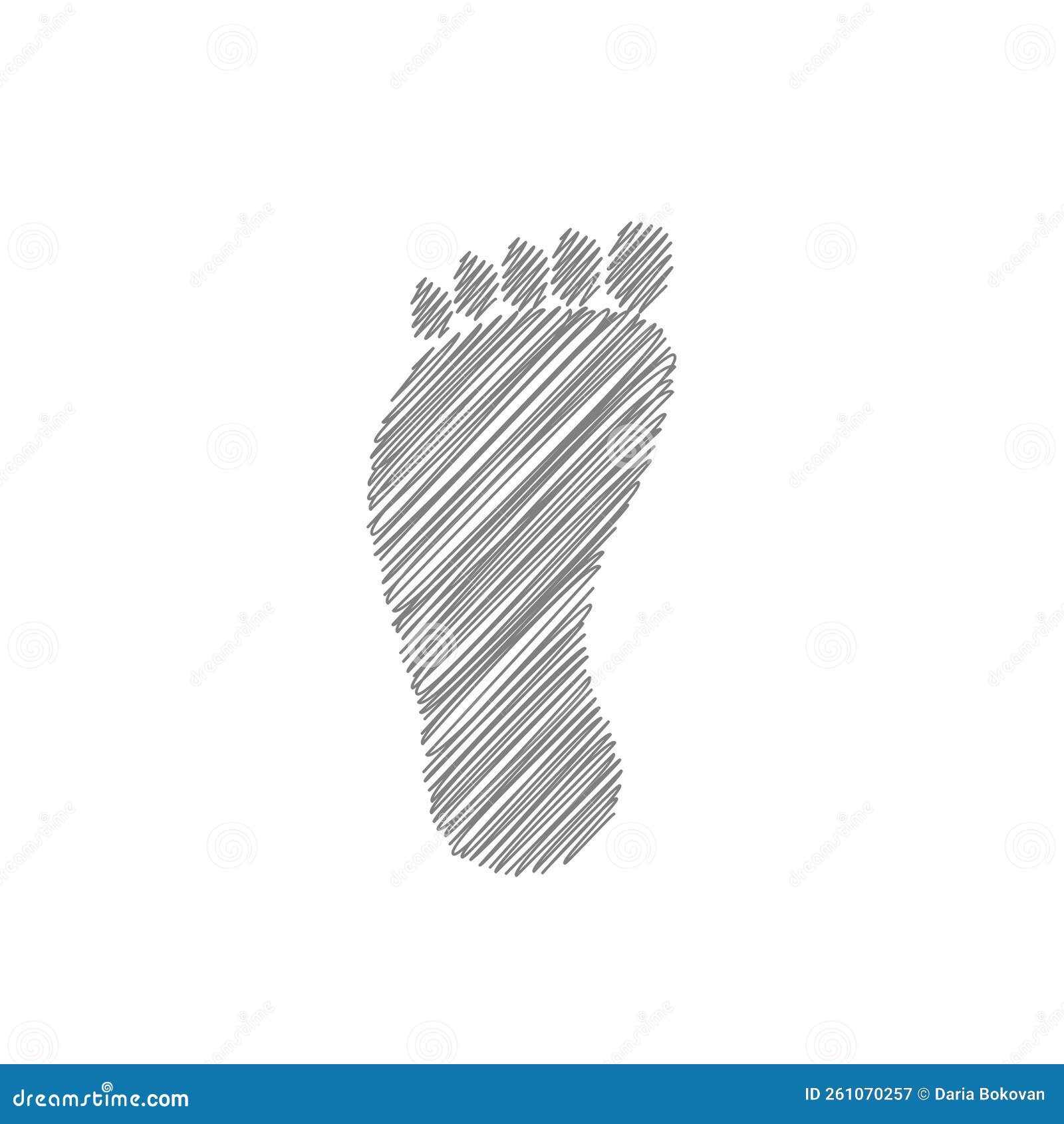 Human Trail Grey Sketch Vector Icon. Step Footprints Paths Stock Vector ...