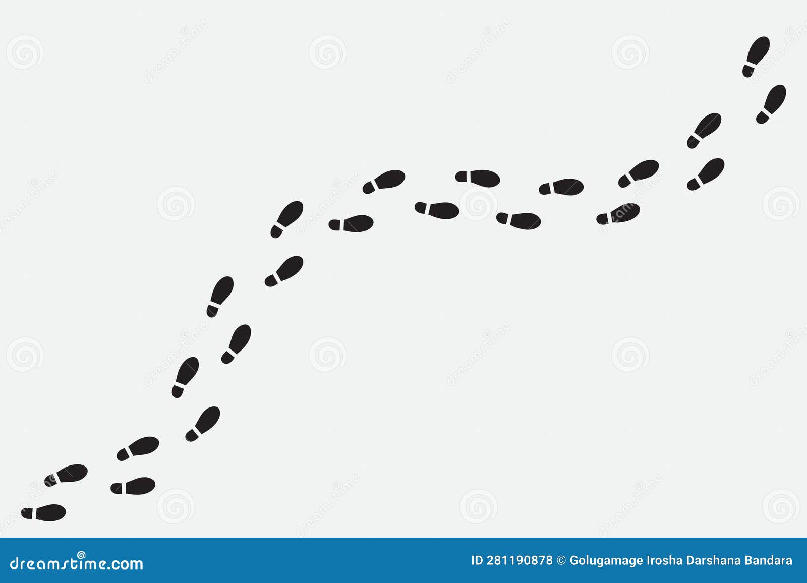 Step Footprints Paths, Footpath, Human Walk Vector Icon Illustration ... Step Footprints Paths, Footpath, Human Walk Vector Icon Illustration ...