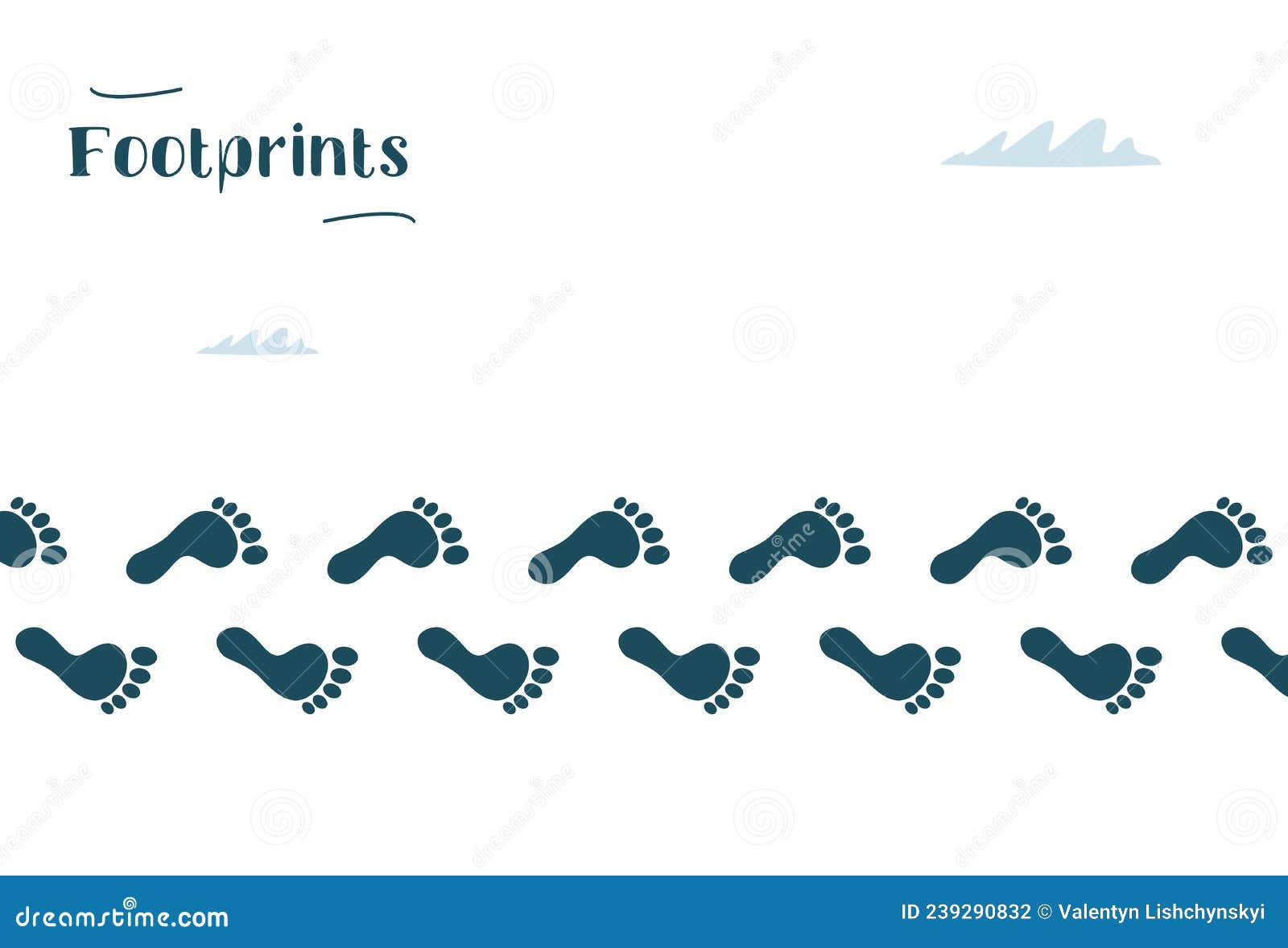 Step Footprints Paths, Vector Image on Light Background Stock Vector ... Step Footprints Paths, Vector Image on Light Background Stock Vector ...
