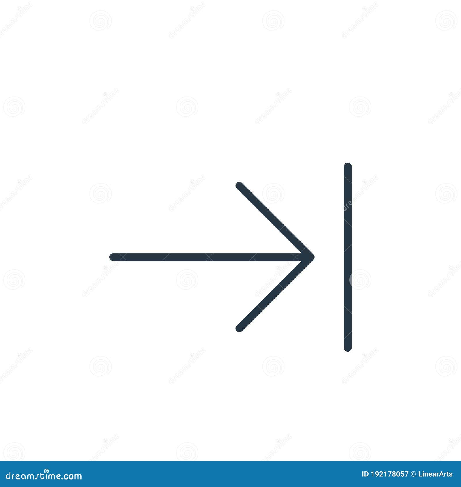 Step Forward Icon Vector from User Interface Concept. Thin Line ...