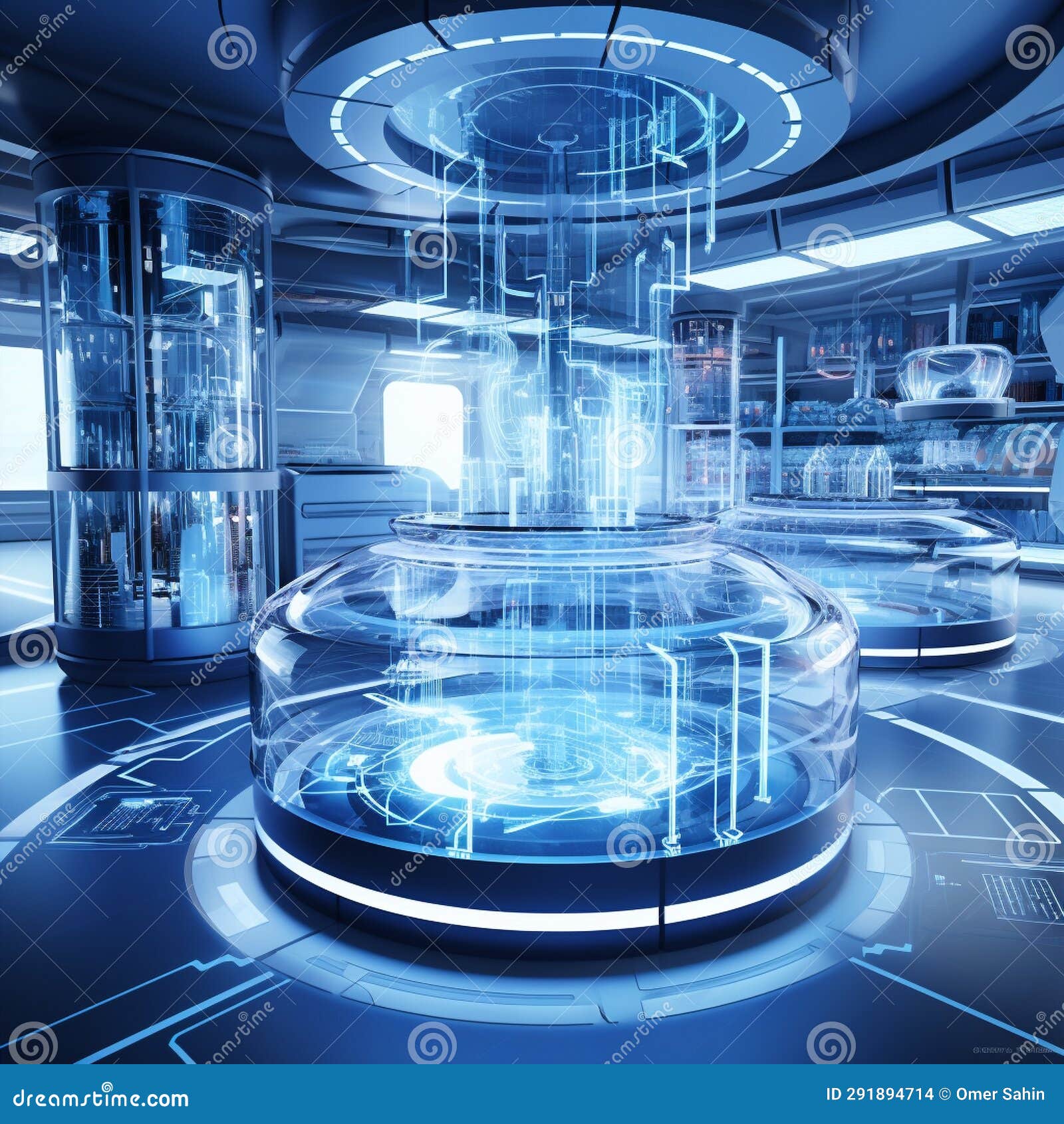 Futuristic Laboratory Setup with Resonance Refinement Stock Photo ...