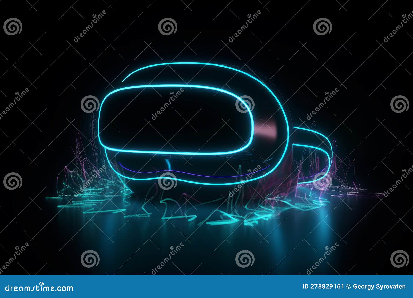 Neon Cloud Icon with VR Headset: the Future of Tech Infrastructure and ...