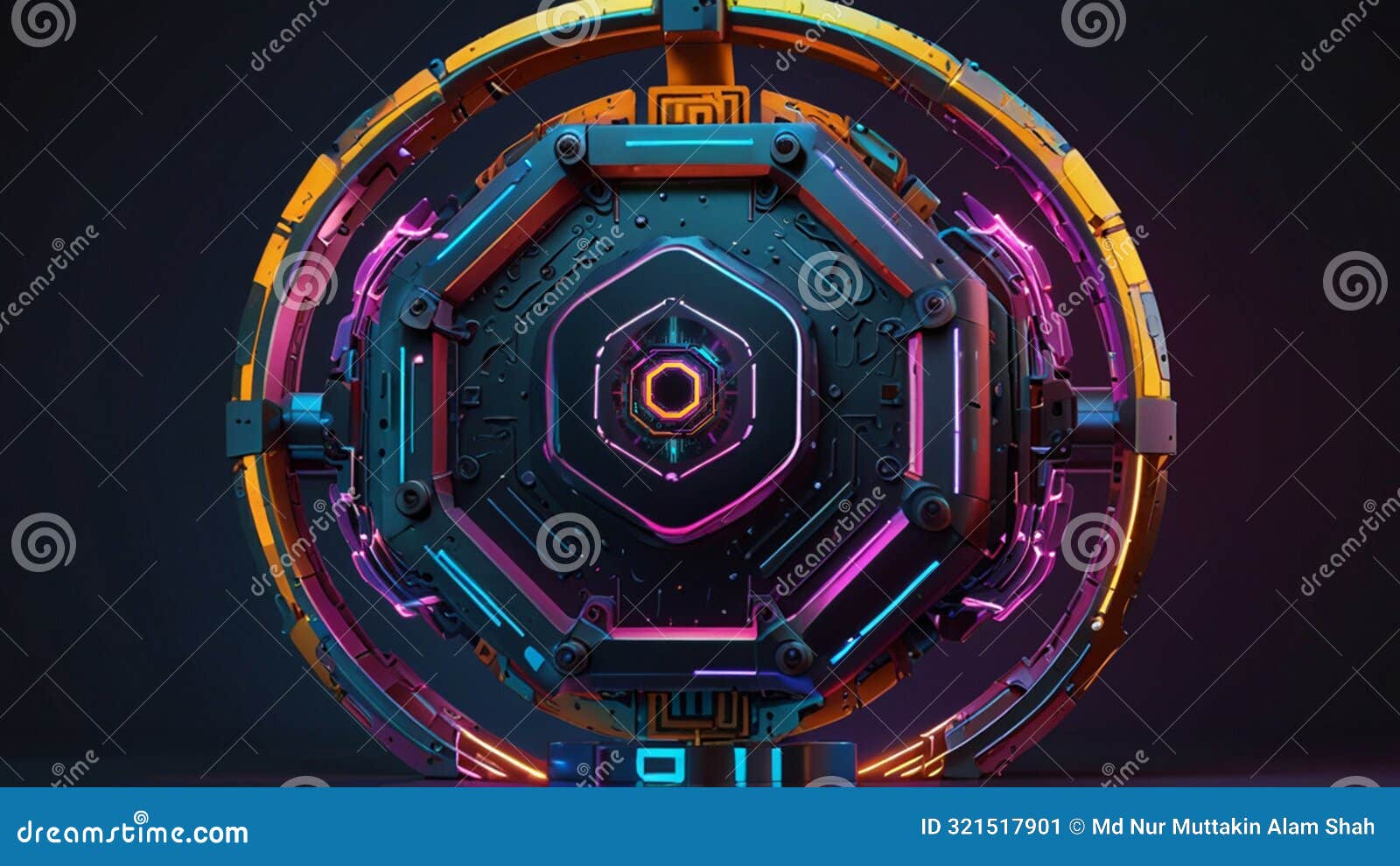 Quantum Interface: the Dawn of Digital Evolution Stock Illustration ...