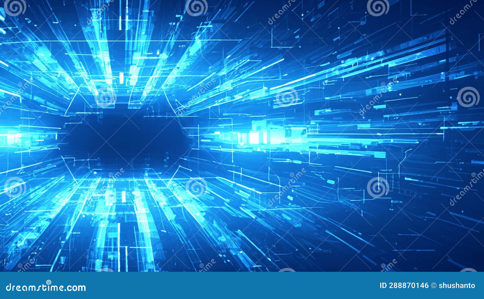 Futuristic Blue Technology Style Background Stock Illustration ...