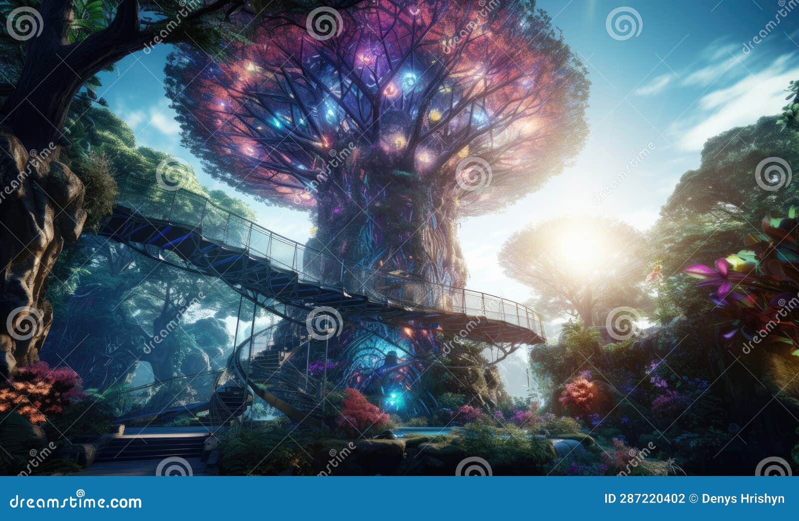 Step into the Future with a Stunning Depiction of a Sci-fi Treehouse, a ...