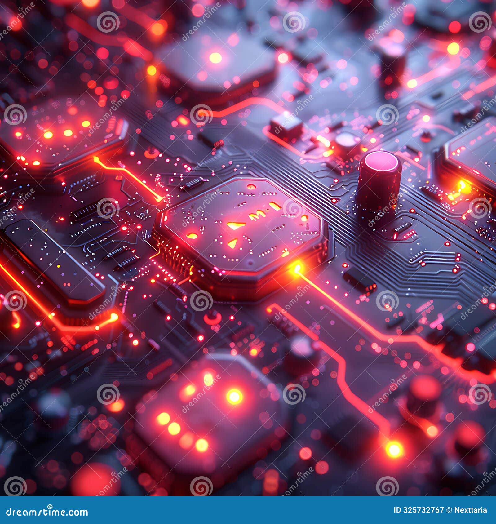 Tech Fusion: Abstract Textures Meet Futuristic Visions Stock ...