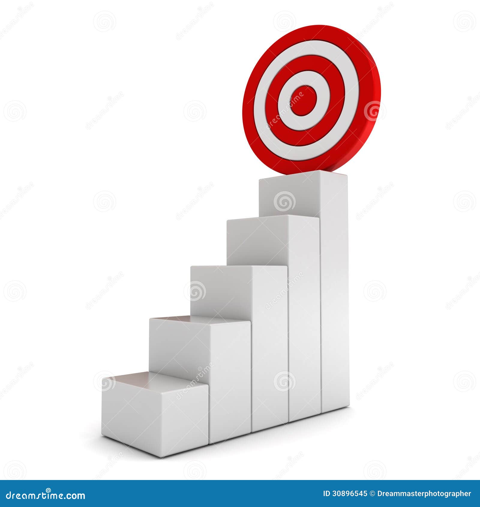 Step Graph with Goal Target Business Concept Stock Illustration ...