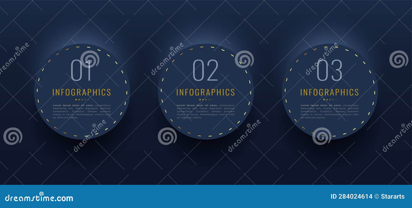 Step-by-step Guide To Success with Golden Infographic Banner Stock ...